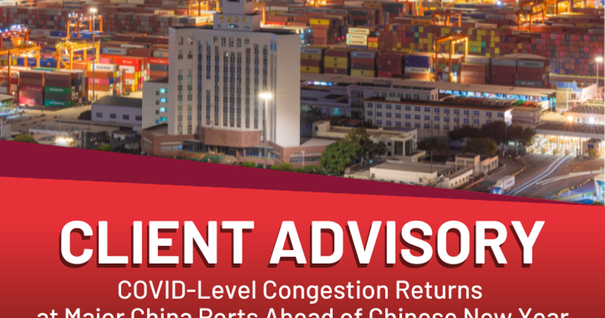 COVID-Level Congestion Returns at Major China Ports Ahead of Chinese ...